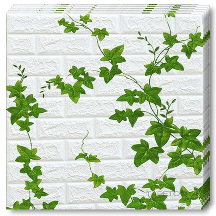 10 x Placi Tapet 3D - 70 X 77 Cm "Flori Verzi- asimetric" 3mm ( COD: 8