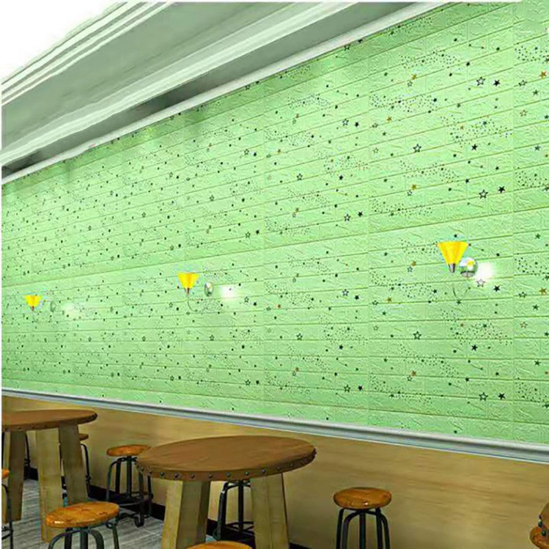 10 x Placi Tapet 3D - 70 X 77 Cm "Verde Cu Steluțe" 3mm ( COD: 55 )